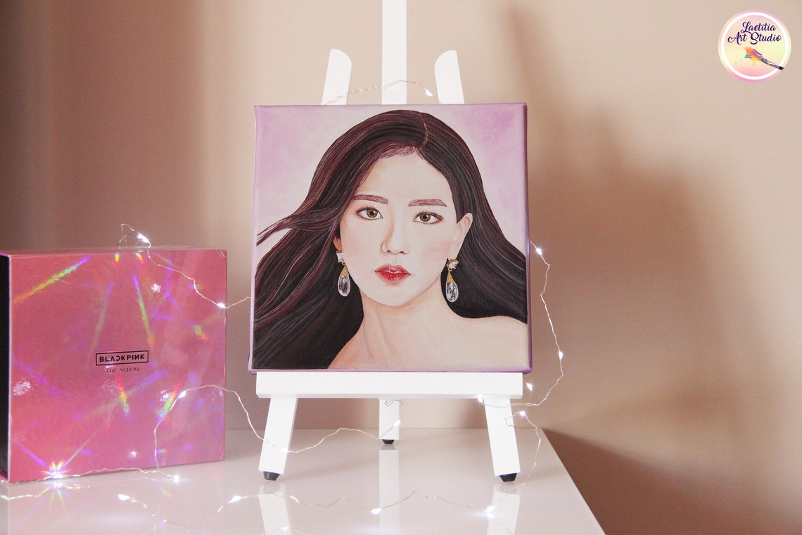 Kim Jisoo Portrait, Blackpink, Original Oil Painting - Etsy