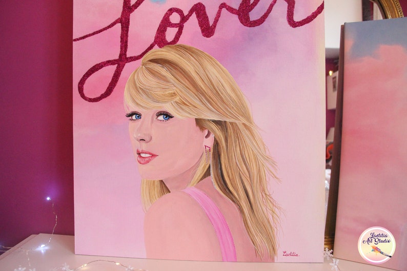 Taylor Swift Lover ERA Portrait, Original Acrylic Portrait Painting ...