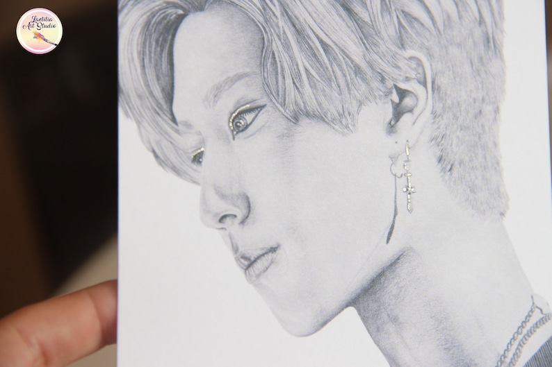 Stray Kids Han Jisung Art Print Pencil Drawing Fanart Kpop | Etsy
