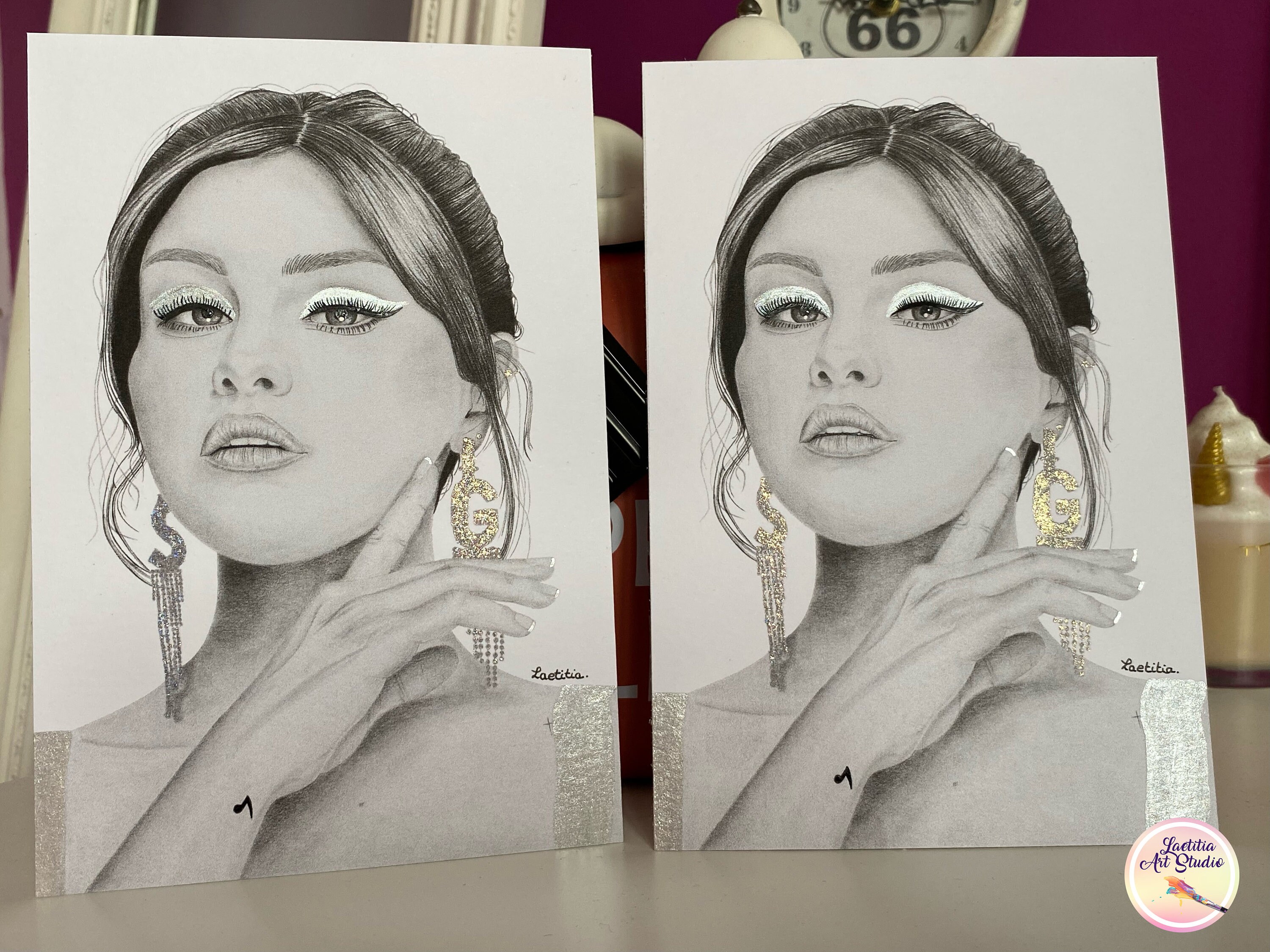 Selena Gomez Art Print, Pencil Drawing, Fanart Music Print on 350gr Art ...