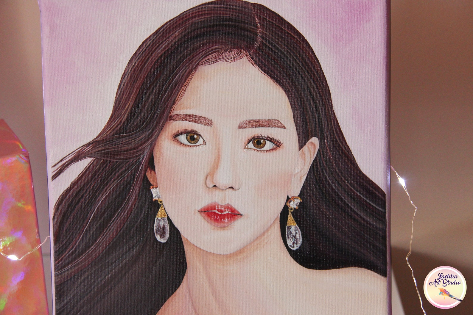 Kim Jisoo Portrait, Blackpink, Original Oil Painting - Etsy