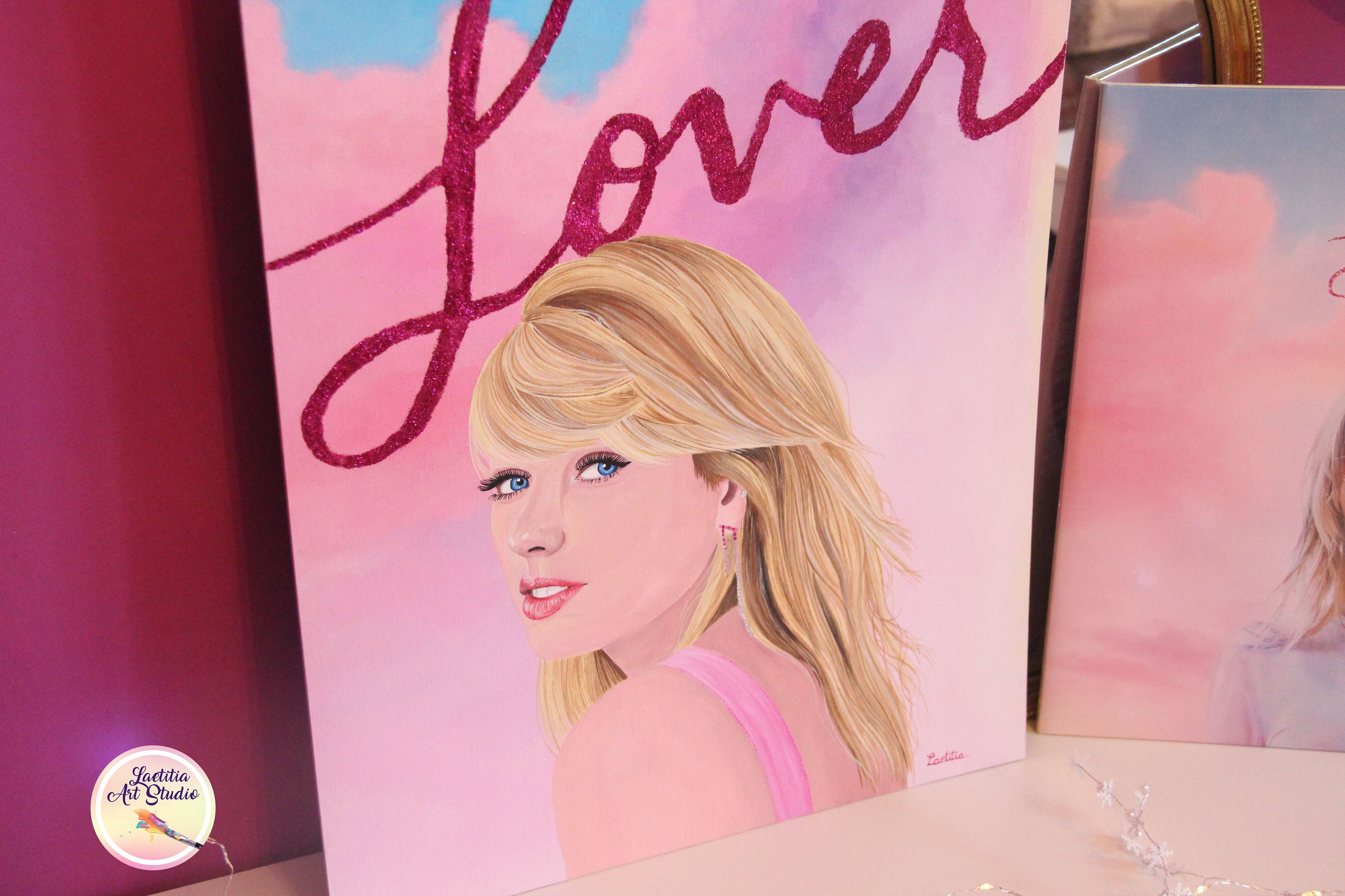 Taylor Swift Lover ERA Portrait, Original Acrylic Portrait Painting ...