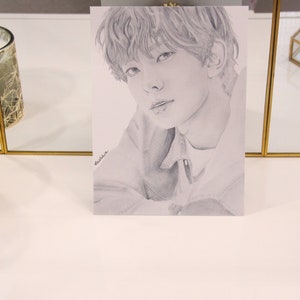 Enhypen Lee Heeseung Art Print Pencil Drawing Fanart Kpop - Etsy