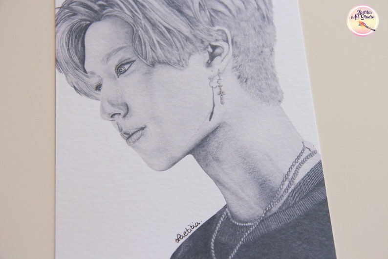 Stray Kids Han Jisung Art Print Pencil Drawing Fanart Kpop | Etsy
