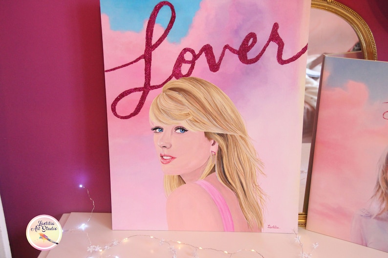 Taylor Swift Lover ERA Portrait, Original Acrylic Portrait Painting ...