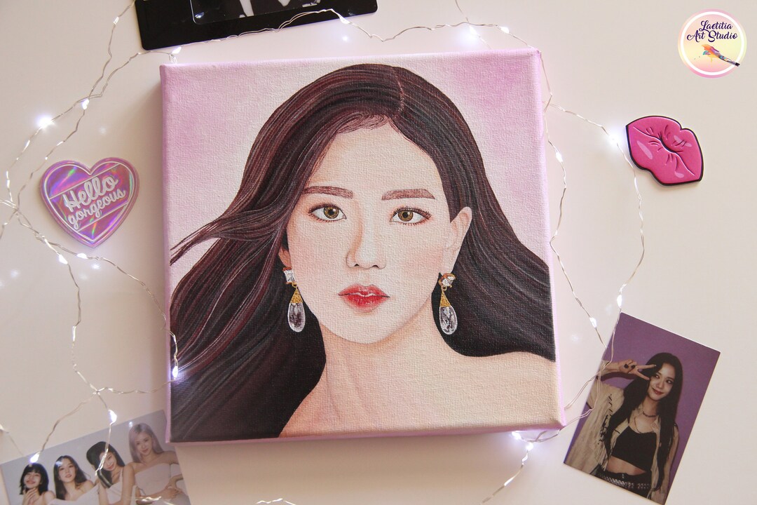 Kim Jisoo Portrait, Blackpink, Original Oil Painting - Etsy