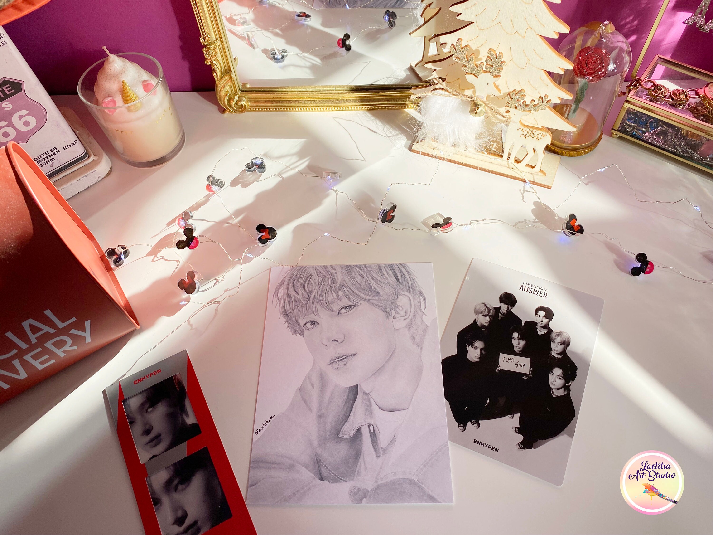 Enhypen Lee Heeseung Art Print, Pencil Drawing, Fanart Kpop Print on ...