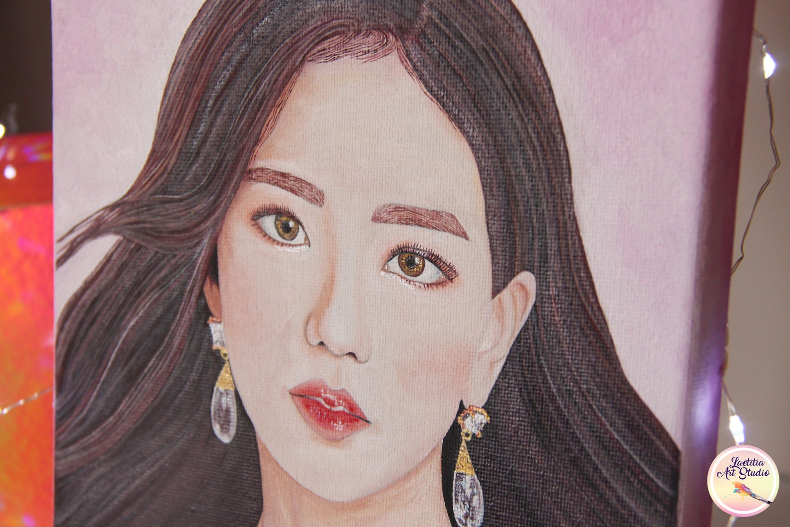 Kim Jisoo Portrait, Blackpink, Original Oil Painting - Etsy