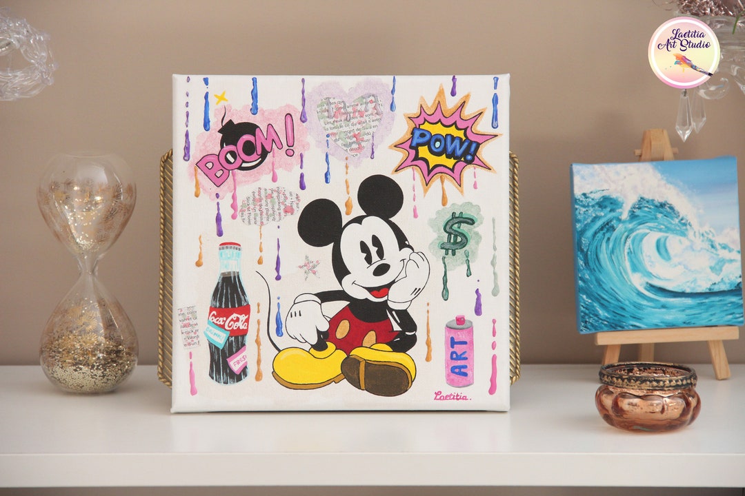 Mickey Mouse Graffiti Inspirado En El Pop Art Moderno, Pintura Original ...