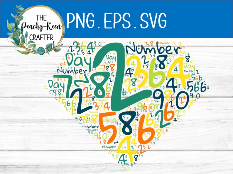 Number Day SVG for Superhero Shape Art T-shirt Design for - Etsy