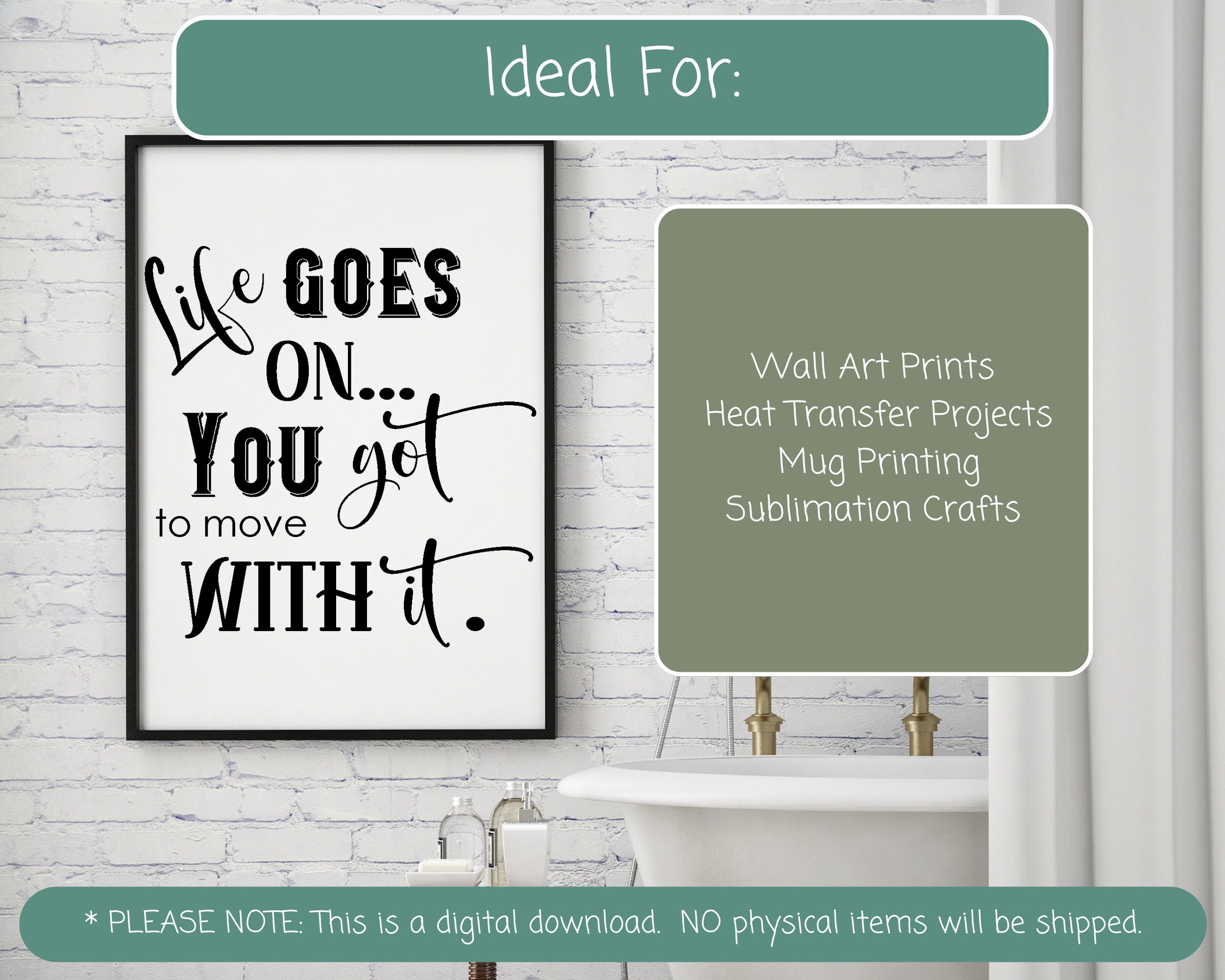 Inspirational Quote PNG Instant Download Motivational Quote - Etsy
