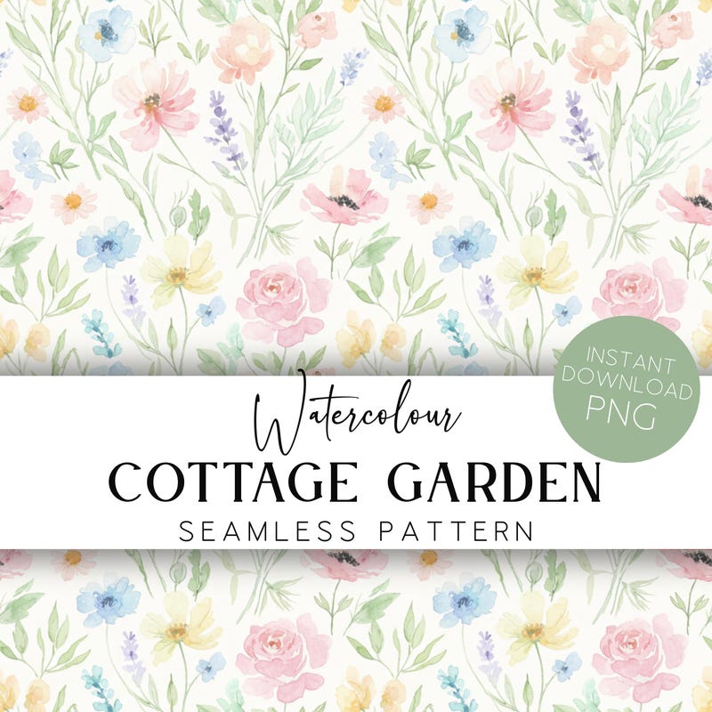 Cottage Flowers Fabric - Etsy
