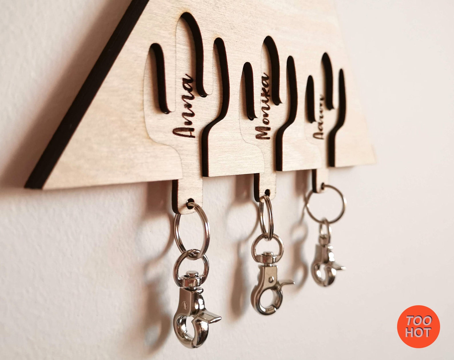 Wooden Keyring UFO, Personalized Key Holder, Wall Mountable, Wooden ...