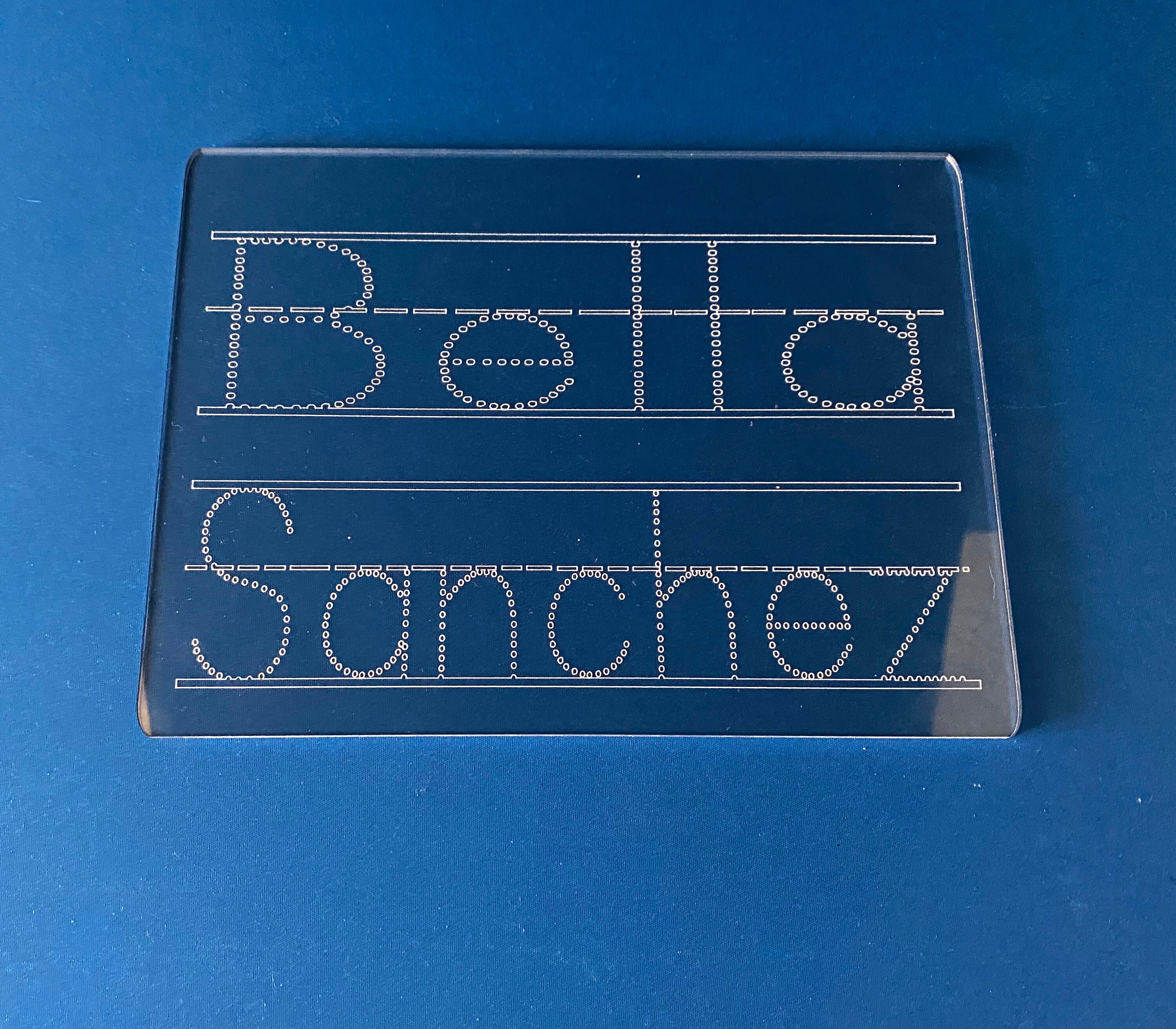 Dry Erase Name Tracing Board - Etsy