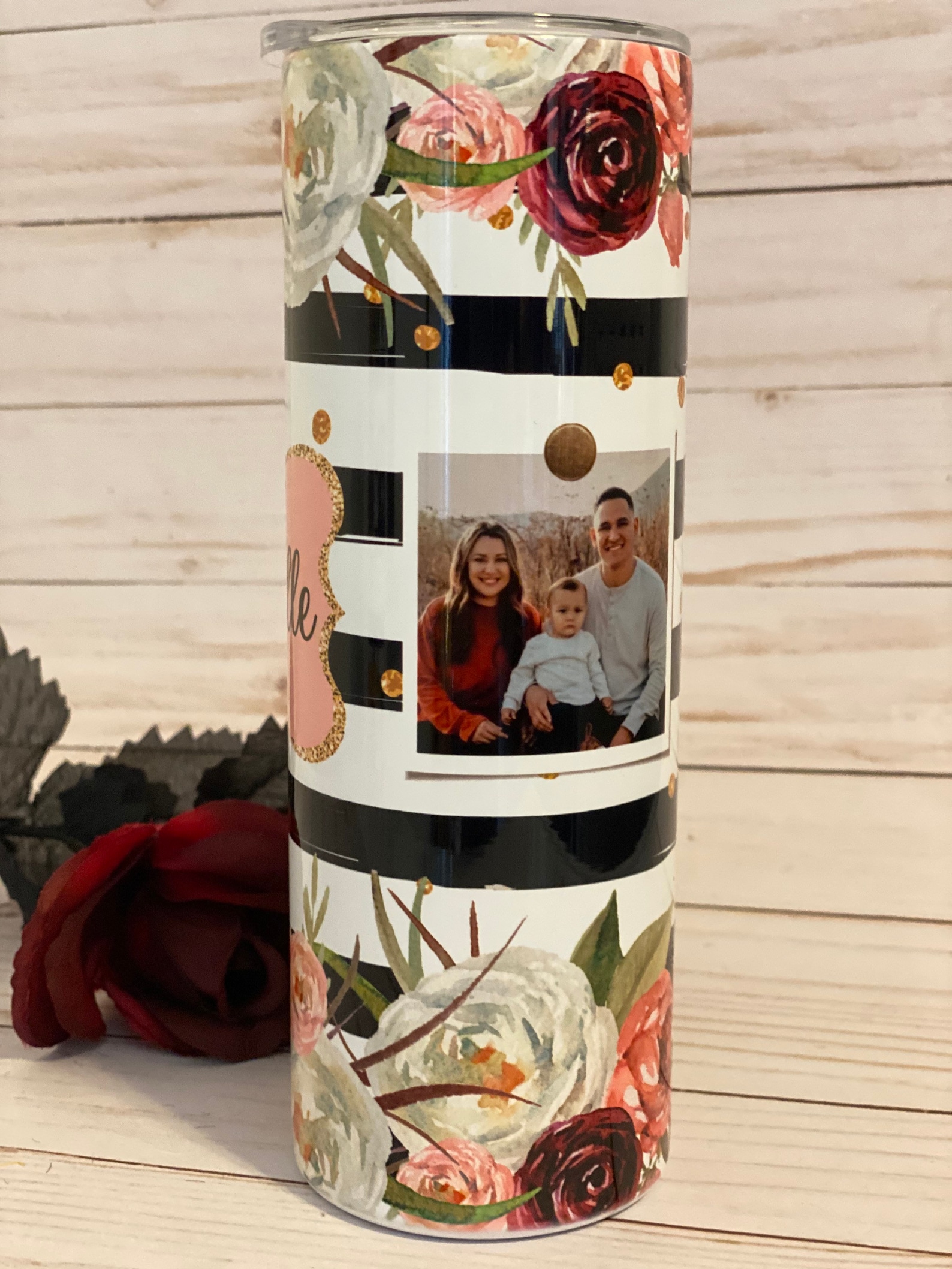 Tumbler floral personnalisé de photo 20oz - Etsy France