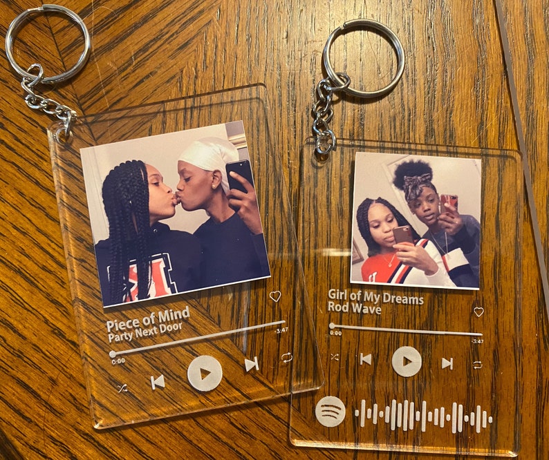 Spotify song keychains | Etsy