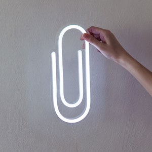Paper Clip LED Neon Sign / Back to School / Office Decor - Etsy