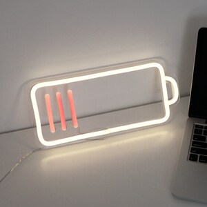 Batteries SET 2 LED Neon Signs Low Battery Full Battery - Etsy