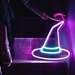 Halloween Witch Hat Neon Sign. Wizard Hat Led Neon Lamp. Magic - Etsy