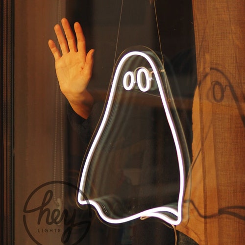 Ghost Neon Sign. Spooky Halloween Led Neon Lamp. Halloween - Etsy