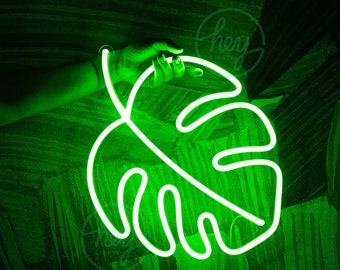 Monstera Leaf LED Neon Sign | Etsy