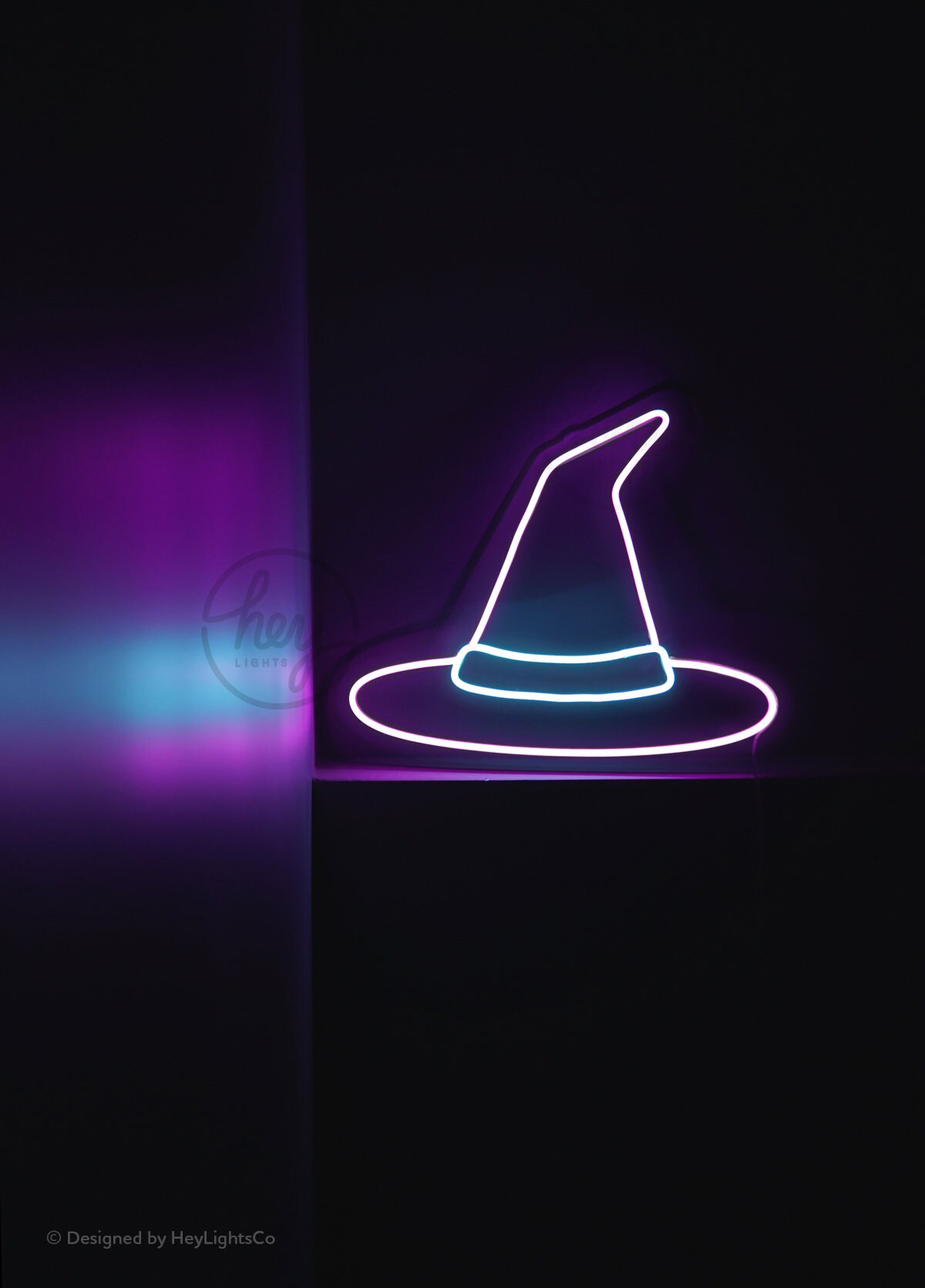 Halloween Witch Hat Neon Sign. Wizard Hat Led Neon Lamp. Magic - Etsy