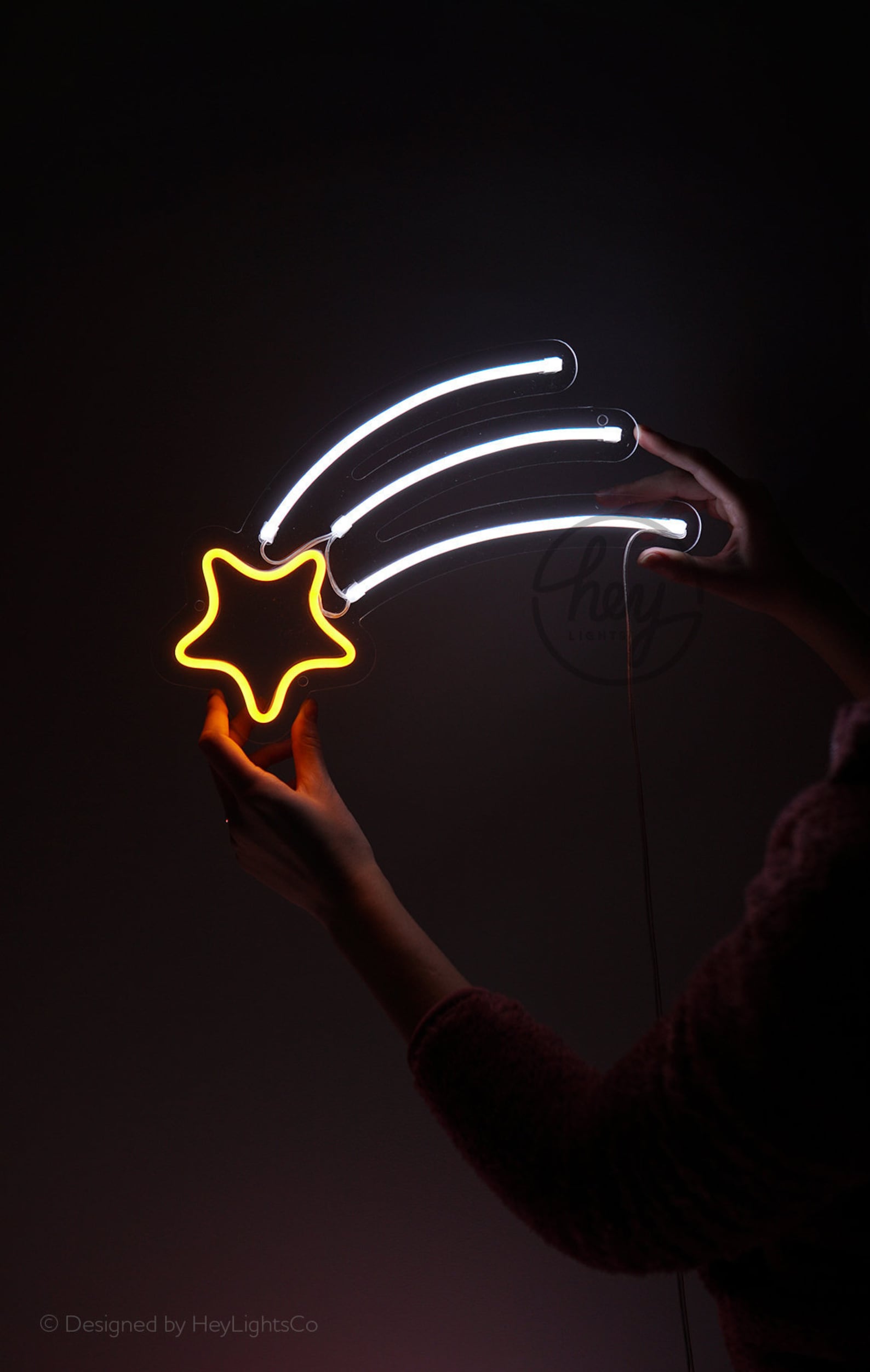 Shooting Star LED Neon Sign Neon Comet - Etsy