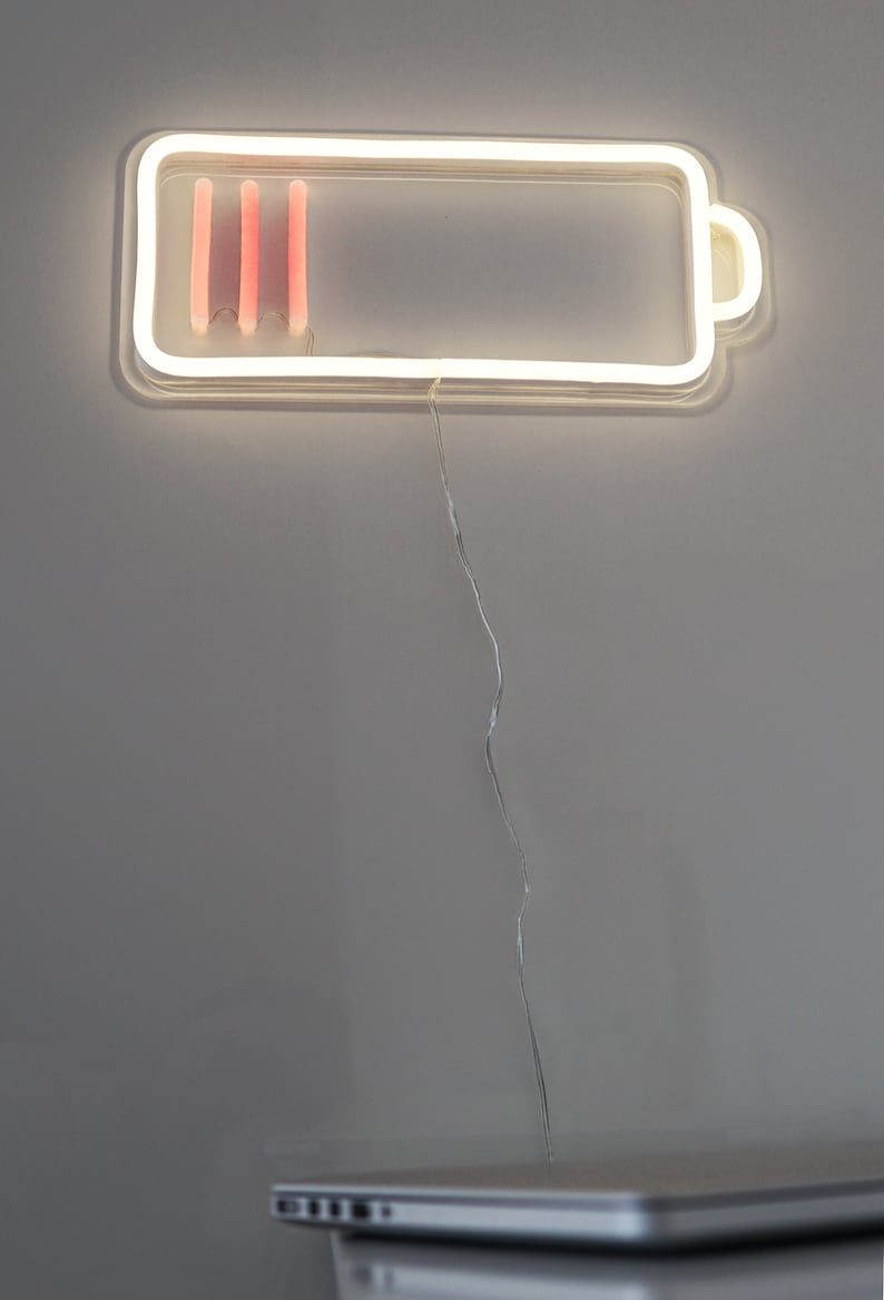 Low Battery LED Neon Sign - Etsy