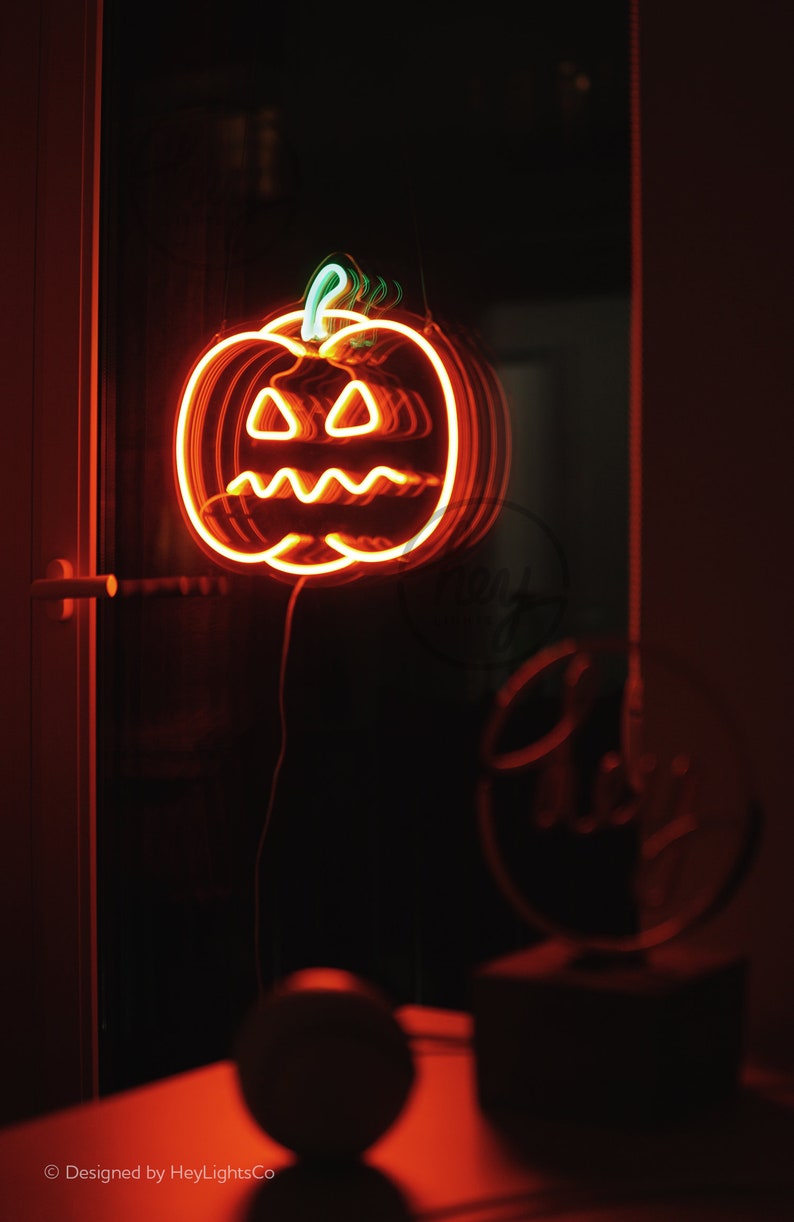Pumpkin Neon Sign. Spooky Halloween Led Neon Lamp. Halloween - Etsy