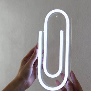 Paper Clip LED Neon Sign / Back to School / Office Decor - Etsy