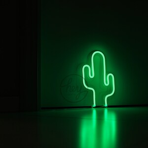 Cactus LED Neon Sign. Cactus Neon Plant - Etsy