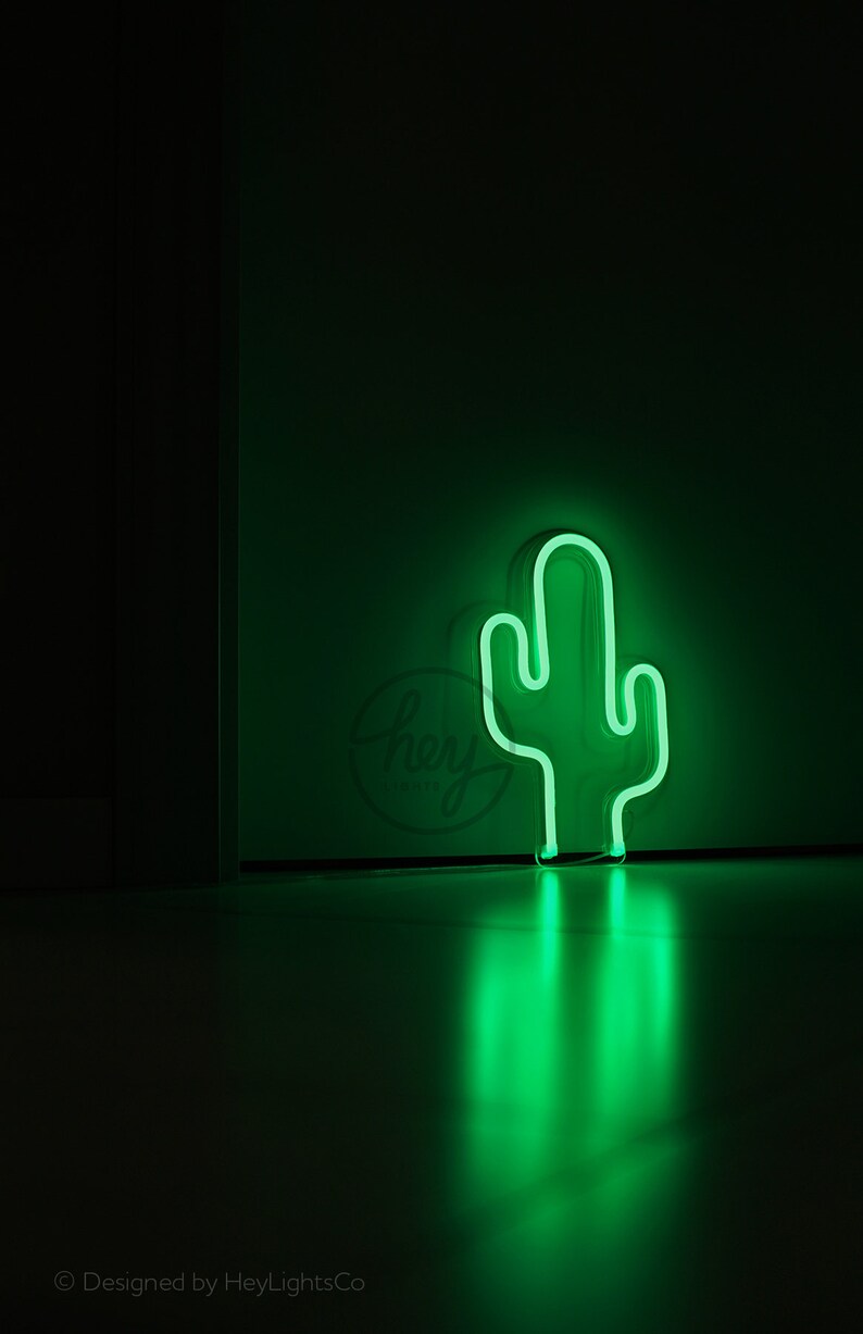 Cactus LED Neon Sign. Cactus Neon Plant | Etsy
