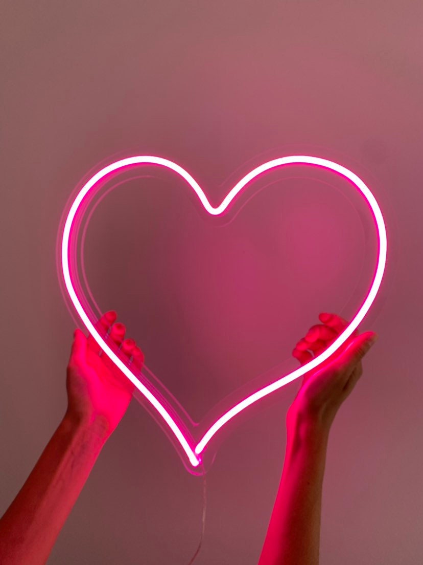 Heart Custom LED Neon Sign. Choose Your Color - Etsy UK