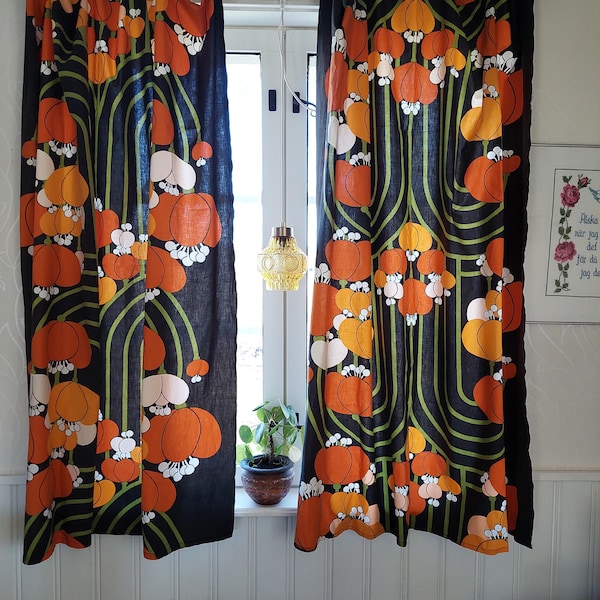 1970s Curtains - Etsy