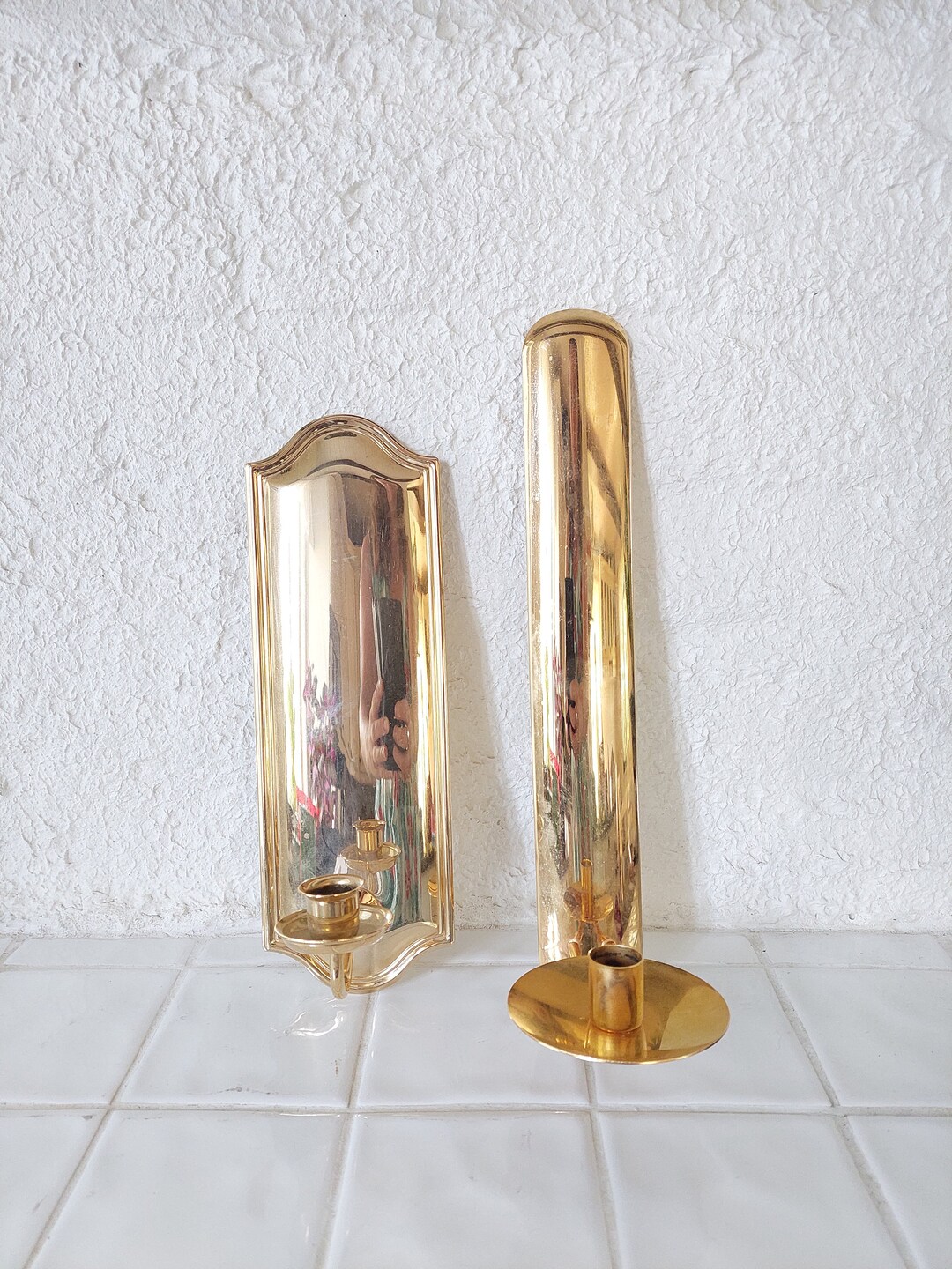 SWEDISH SCANDIA PRESENT Gold Wall Candlesconce. Designed by Gunilla ...