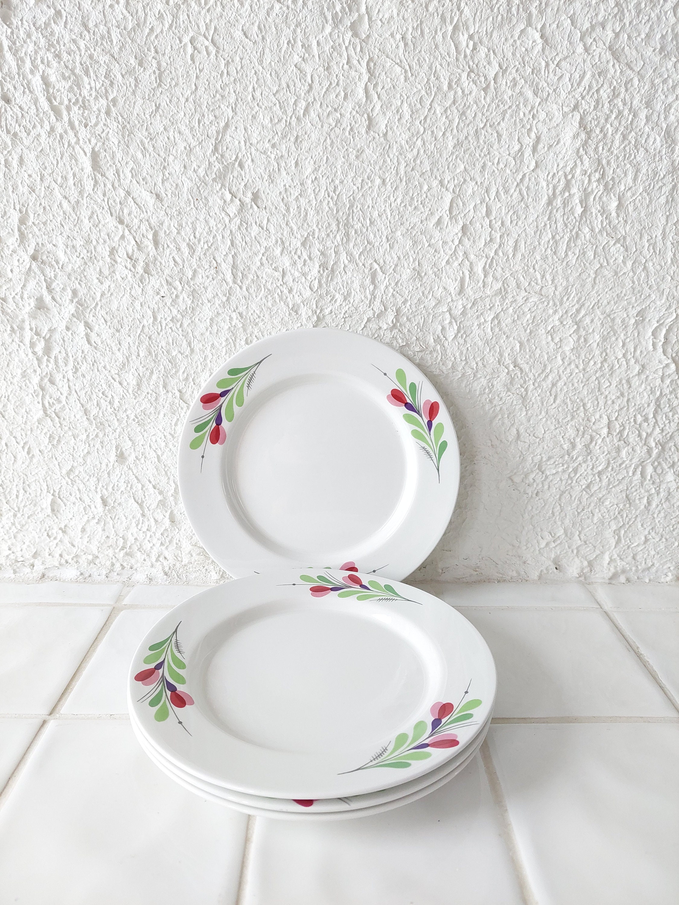 4 ARABIA HELY Rare Plates Pattern Designed by Olga Osol 1963-1974 ...