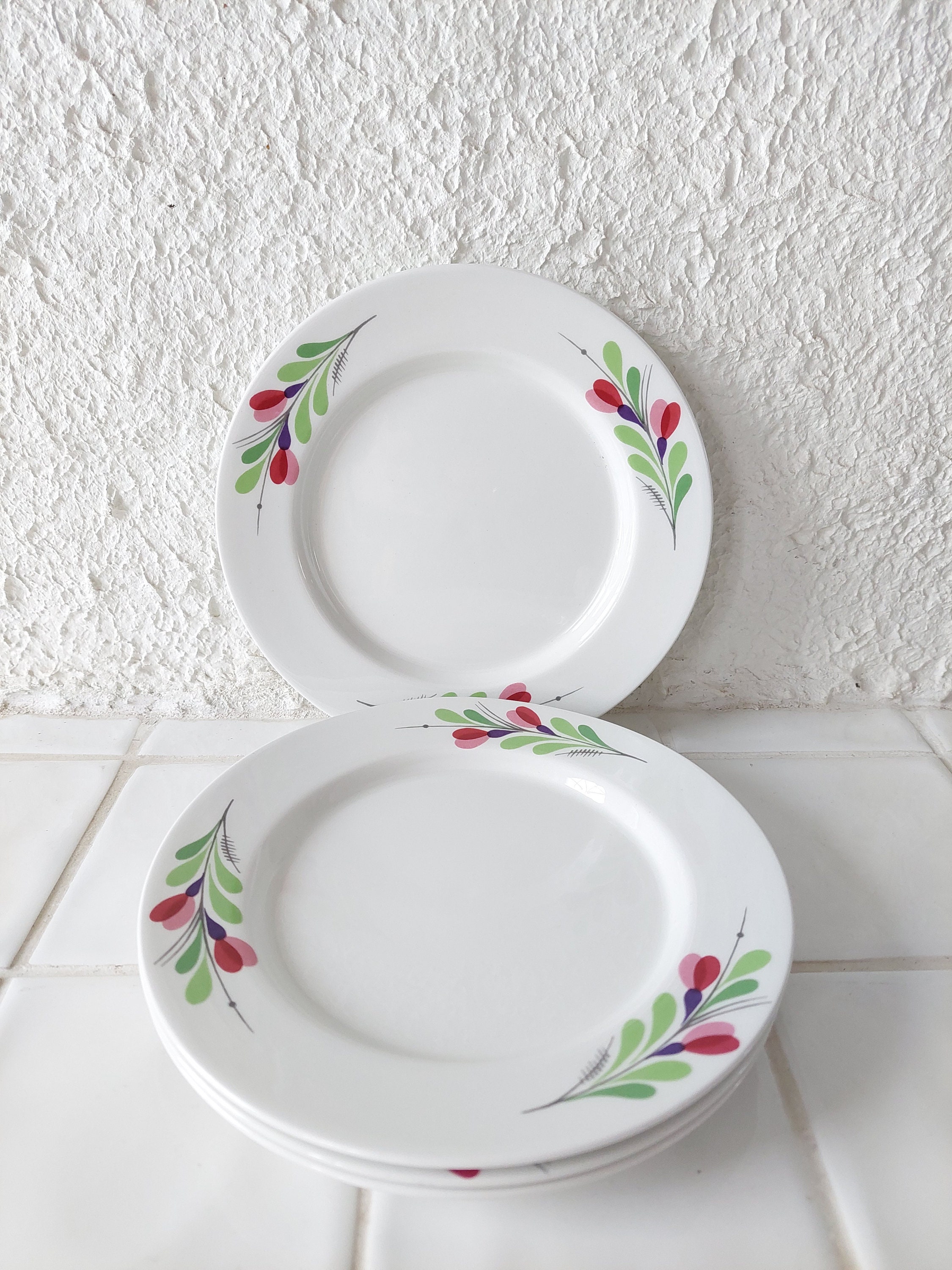 4 ARABIA HELY Rare Plates Pattern Designed by Olga Osol 1963-1974 ...