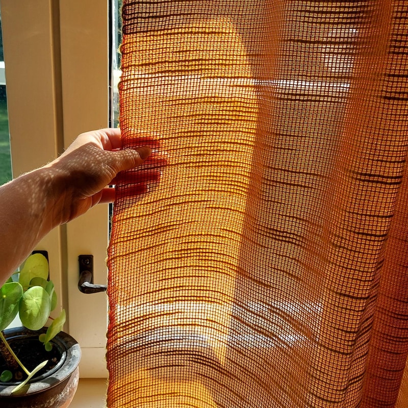 Sheer Bold Curtain - Etsy