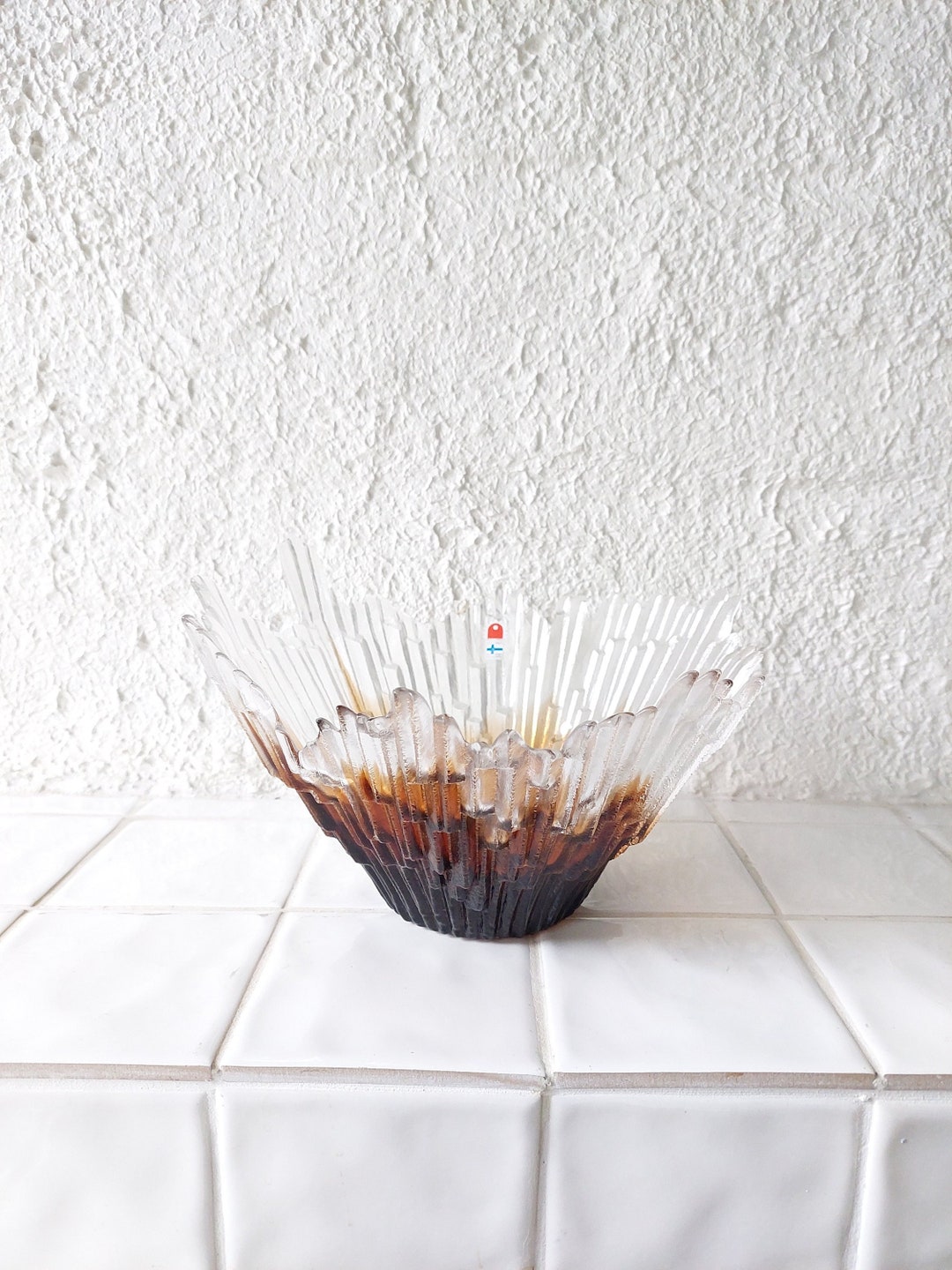 Vintage Humppila Revontulet Glass Bowl by Tauno Wirkkala, Finnish ...