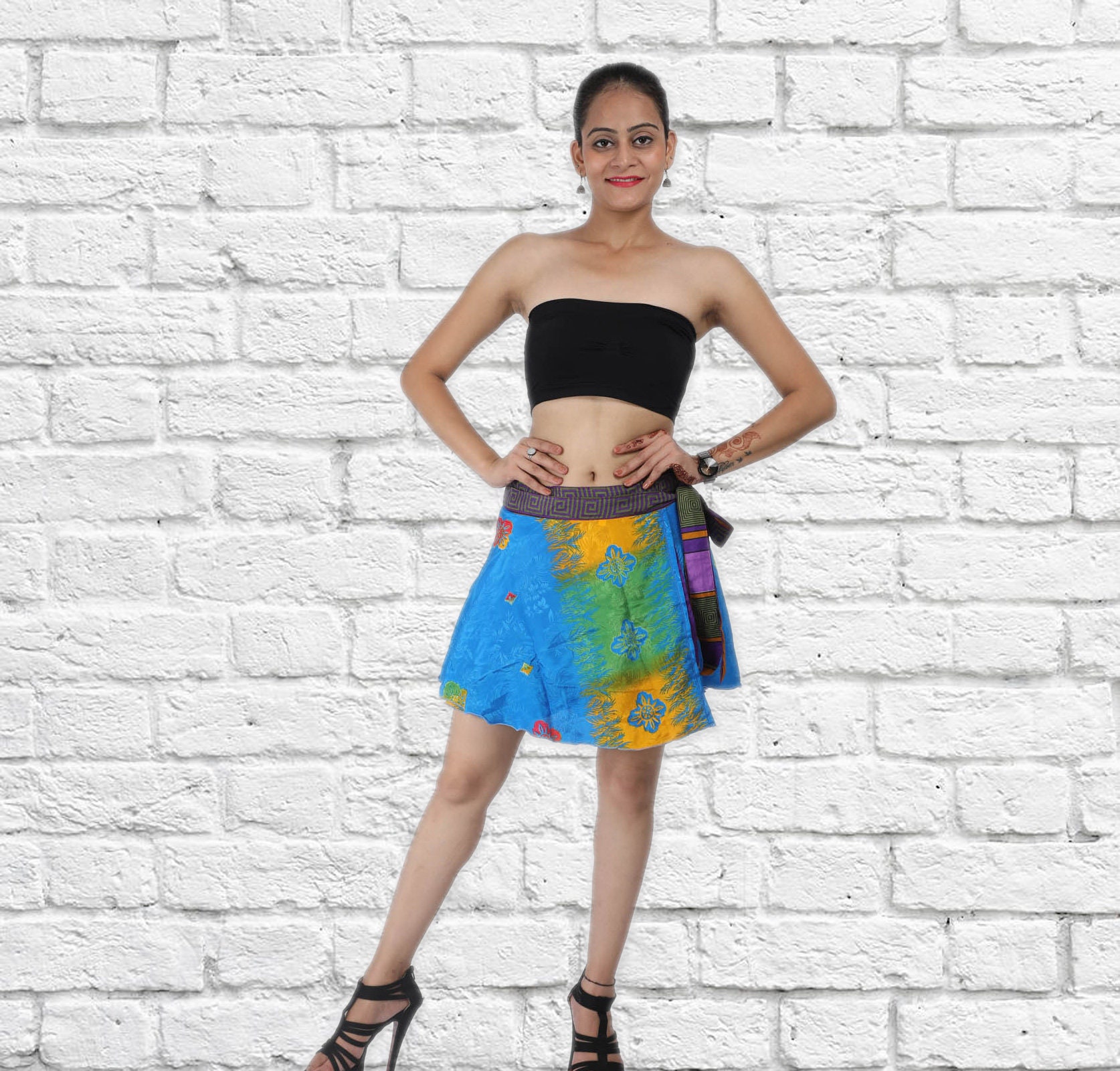 16 Inch Long Women Magic Wrap Kariza Skirt pack of 3 Skirt | Etsy