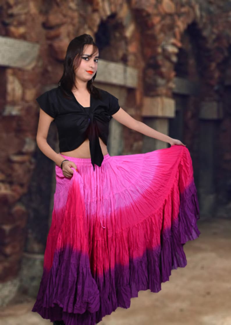 25 Yard Skirt Gypsy Tribal Cotton Skirts Belly Dance Dancing Etsy