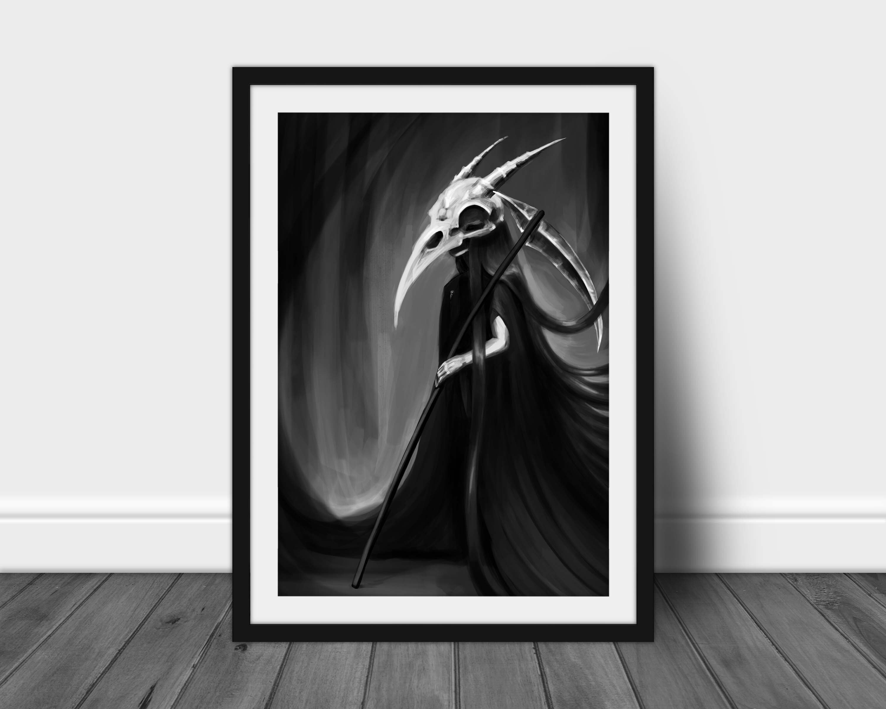 The Crow Gothic Art Macabre Fantasy Art Original Art - Etsy