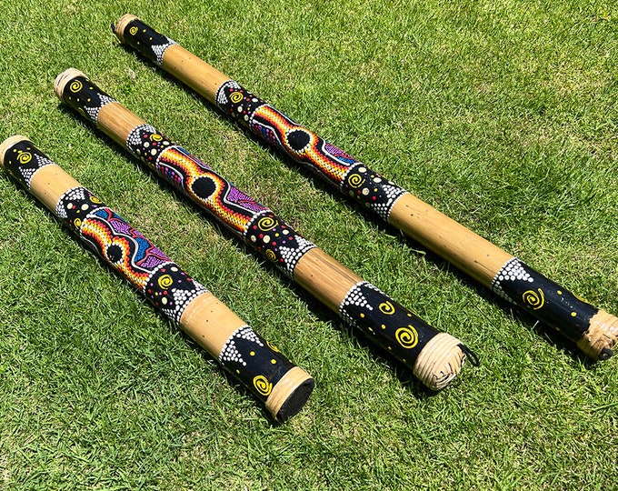 Rain Stick , Handcrafted Bamboo Rain Maker 60 80 100 Cm , Hand Painted ...