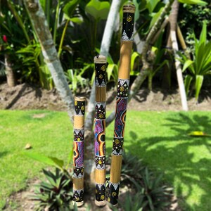 Rain Stick , Handcrafted Bamboo Rain Maker 60 80 100 Cm , Hand Painted Rainstick Rainmaker ...