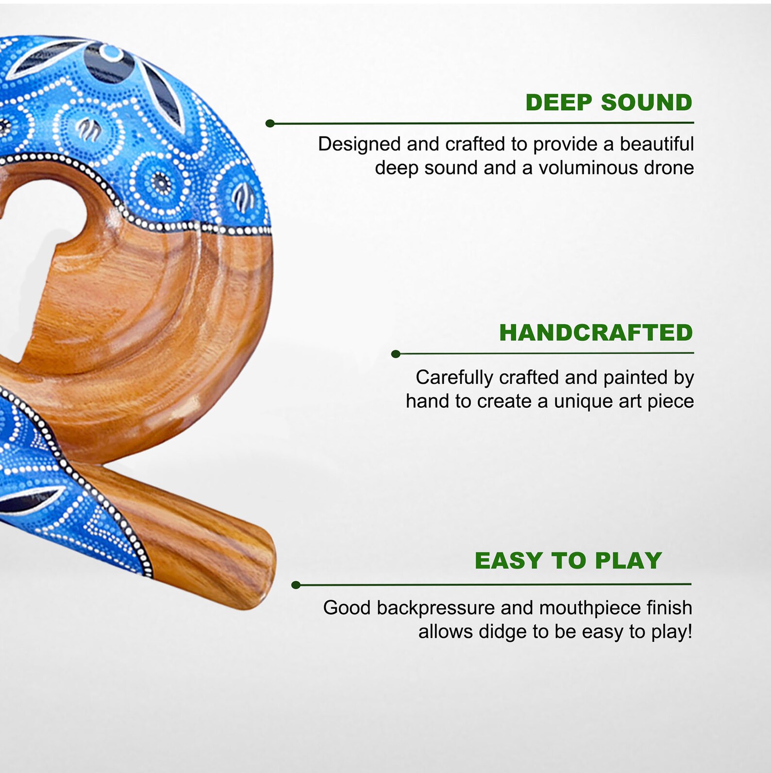 Spiral Travel Didgeridoo Instrument , Didgeridoo Small Australian Bali ...