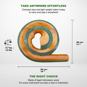 Spiral Didgeridoo Instrument , Travel Didgeridoo Small Digeridoo Didge ...