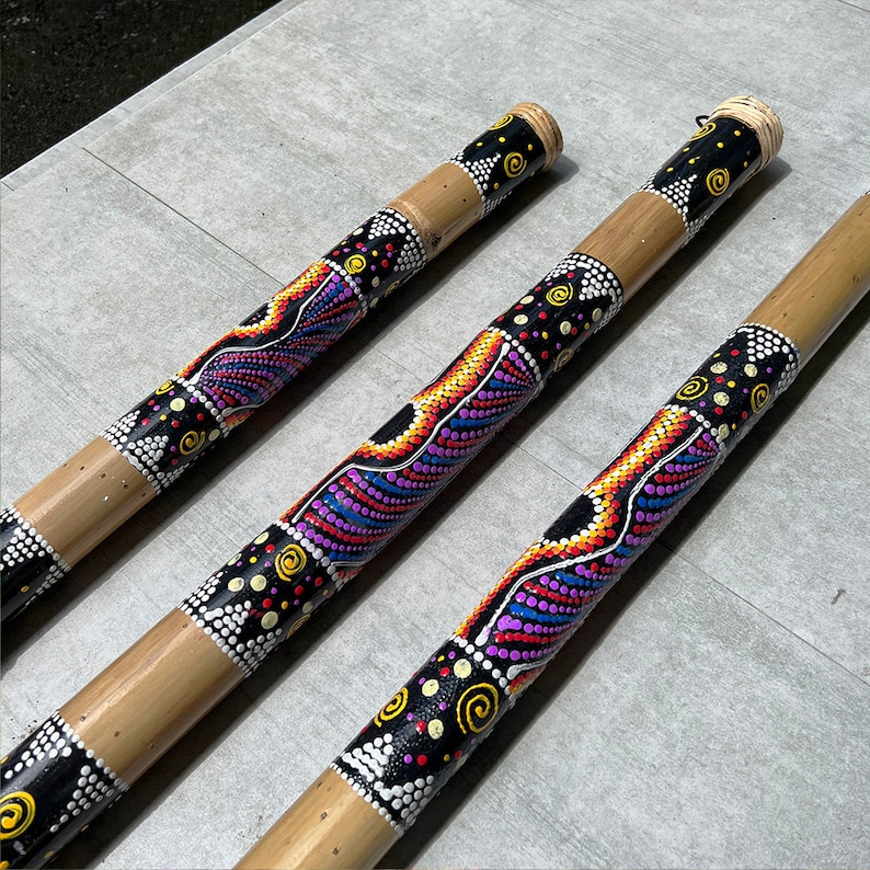 Rain Stick , Handcrafted Bamboo Rain Maker 60 80 100 Cm , Hand Painted ...