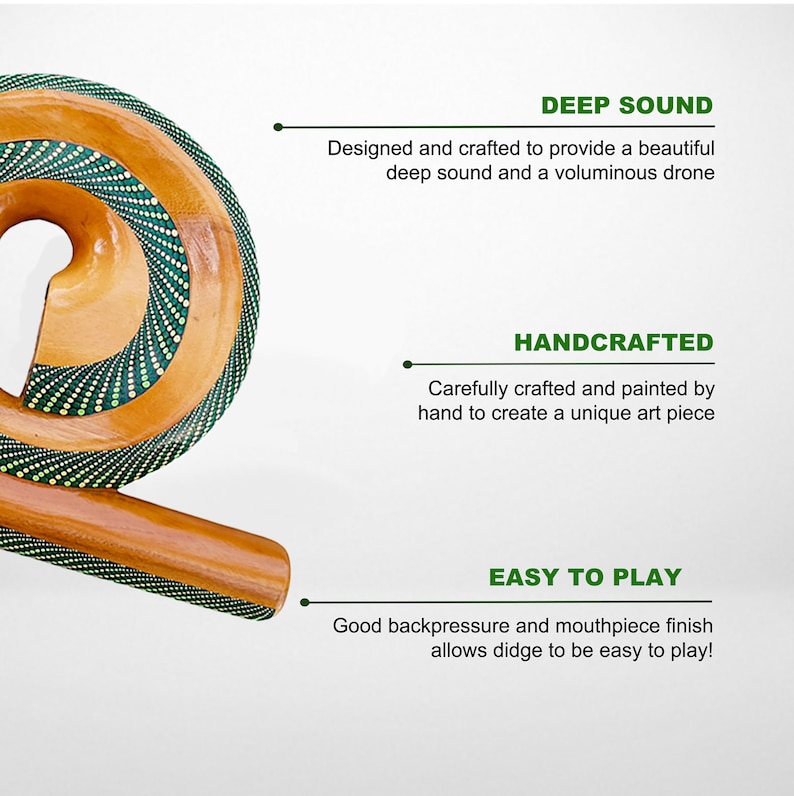 Spiral Didgeridoo Instrument , Travel Didgeridoo Small Digeridoo Didge ...