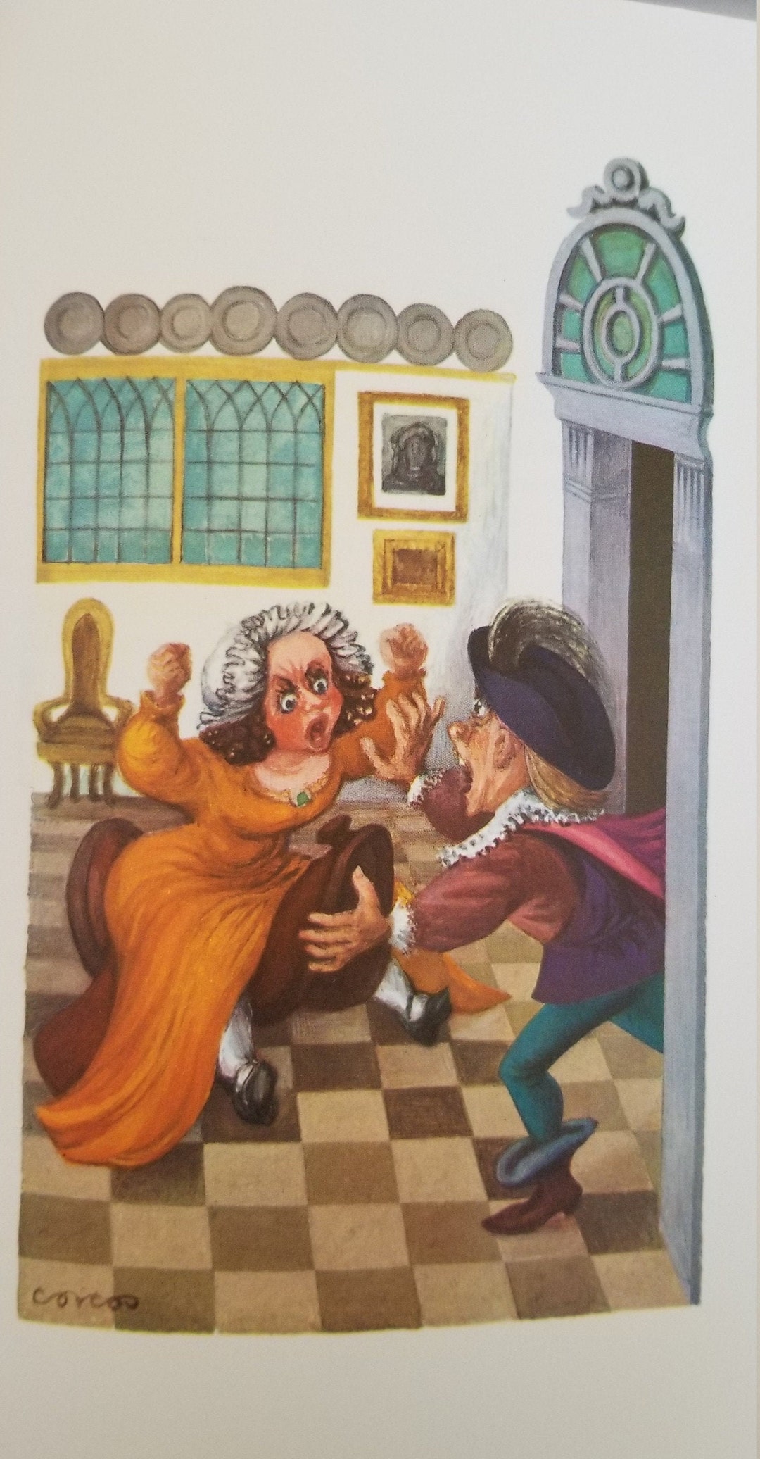 Famous Lucille Corcos Grimm's Fairy Tales Print "the Poor Man and Rich ...