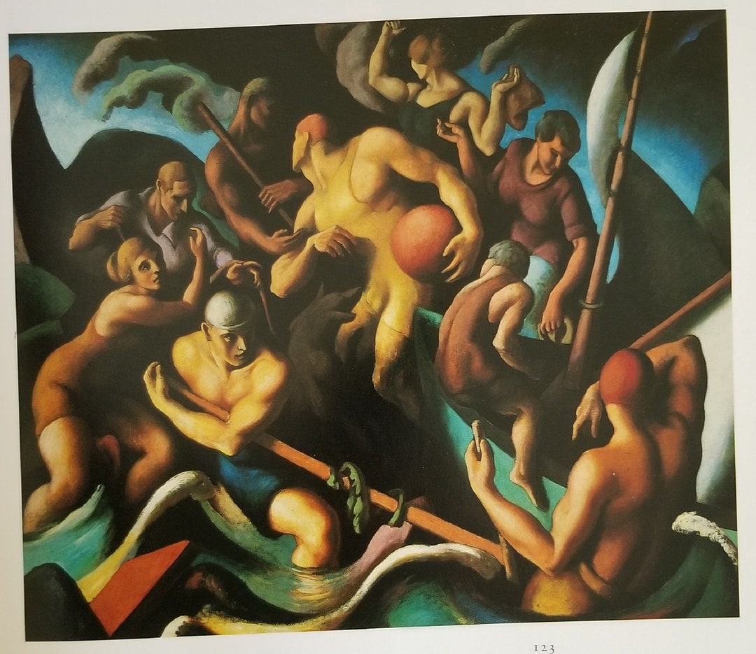 Famous Thomas Hart Benton Print "people of Chilmark" Fine Art ...